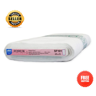 Pellon SF101 Shape-Flex Fusible medium weight woven interfacing White ...