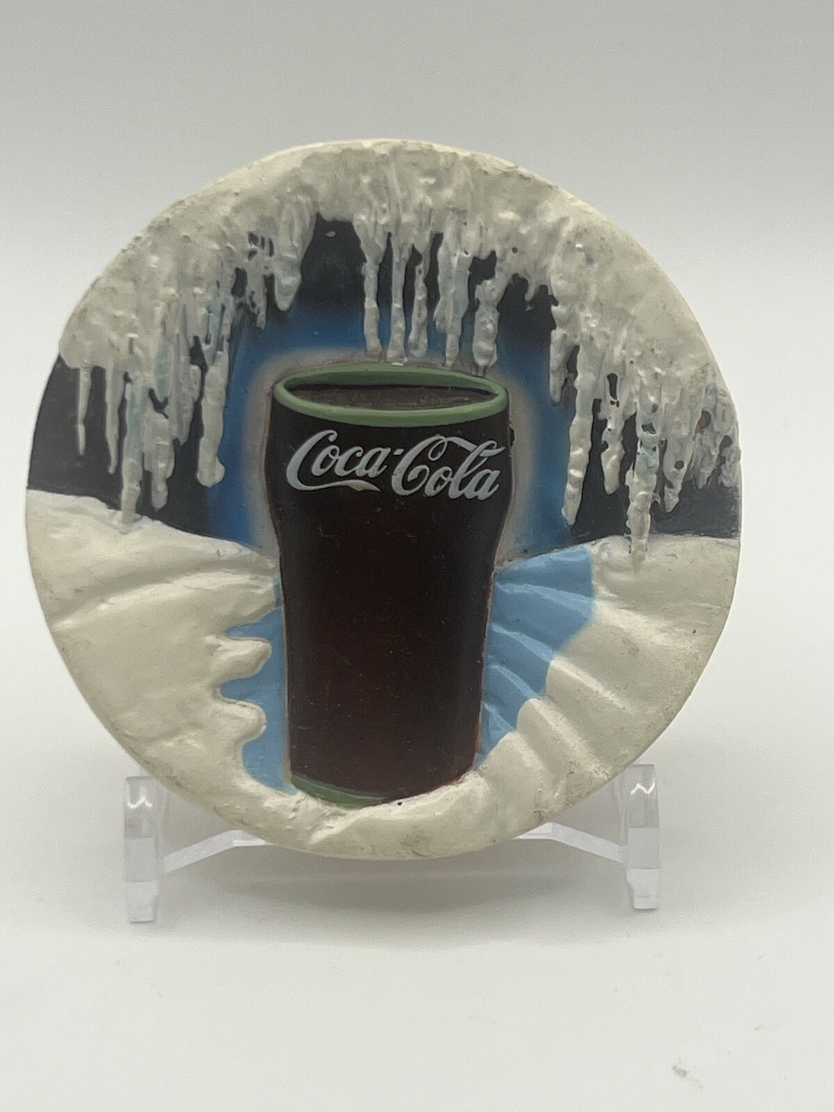 Vintage 1996 Coca-Cola/Coke Snowy Scene With Glass Of Coke Pre-owned | eBay