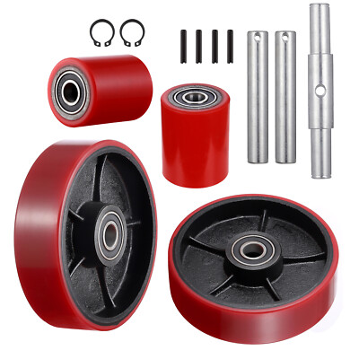 Pallet Jack/Truck Wheels Replacement Kit Set Complete with Bearings ID ...