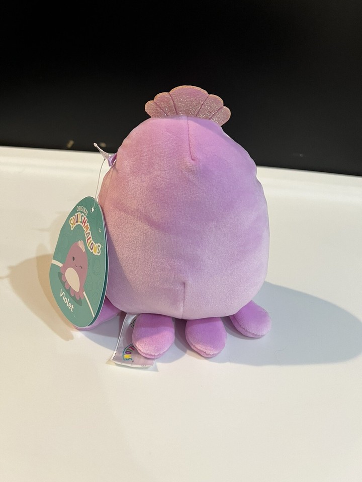 Squishmallows Violet 5” Purple Octopus Pink Crown Deep Sea Ocean Life ...