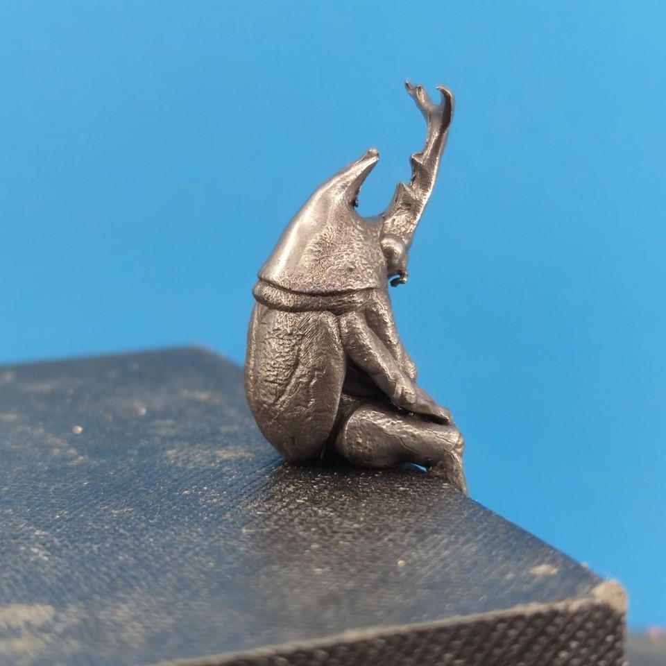 Solid Brass Japanese Rhinoceros Beetle Realistic Insect Figurine ...