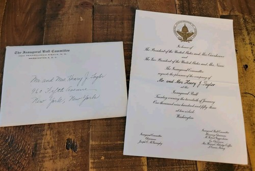 1953 President Dwight Eisenhower Inauguration Inaugural Ball Personal ...