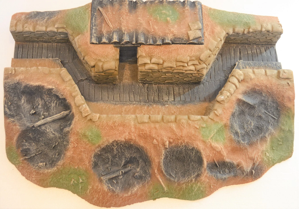 Atherton Scenics Painted WWII WWI Trench Center Interior Command Bunker ...