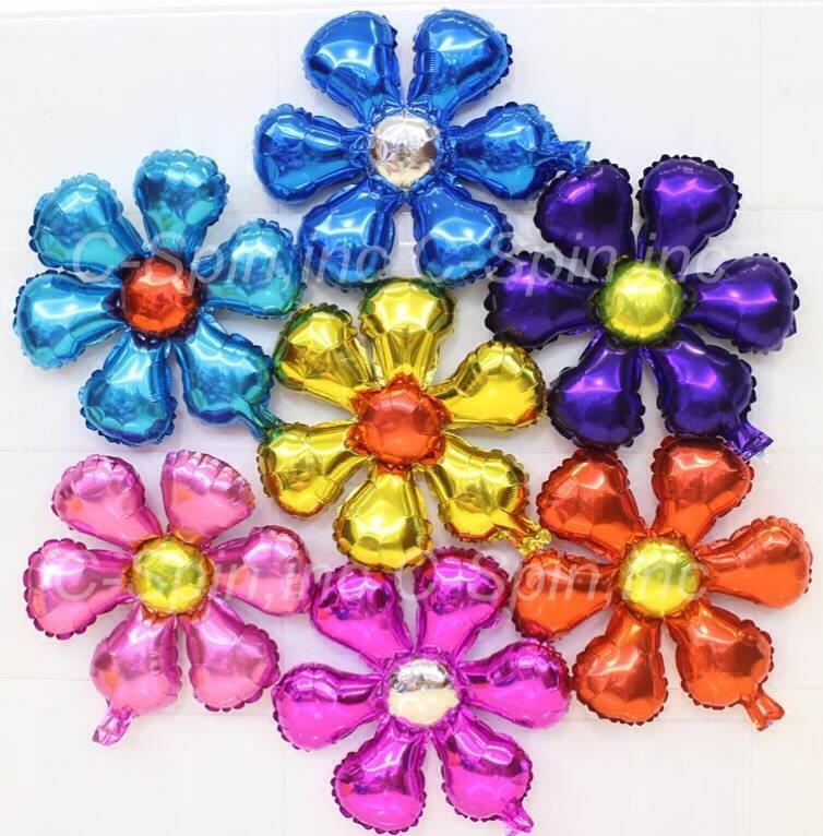 1-24 26" Flower Shape Foil Balloons Kids Birthday Oh Baby Shower Party ...