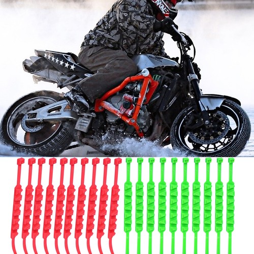 10Pcs Motorcycle Snow Chains Reusable Motorbike Tire Anti Slip/Skid Tie ...
