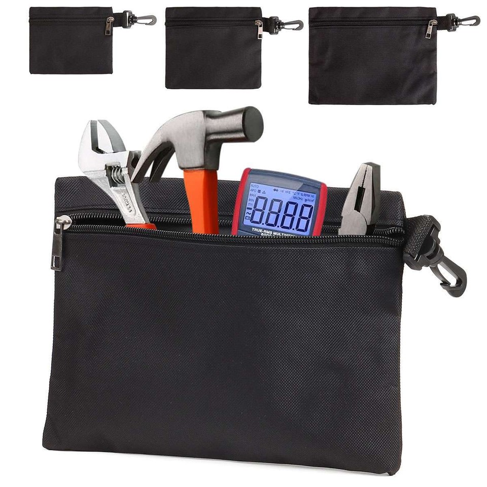 Waterproof Canvas Tool Pouch Bag Zipper Multipurpose Pouch Heavy Duty ...