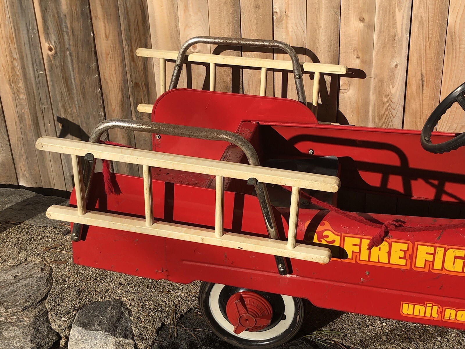 Original AMF Fire Truck Pedal Car Engine with Ladders No. 508 Toy ...