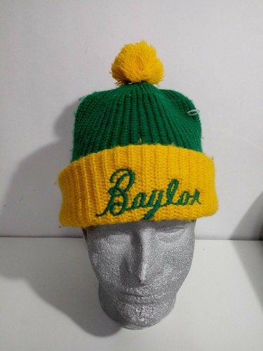 Vintage Baylor Bears Cuffed Beanie Pom Hat Cap | eBay