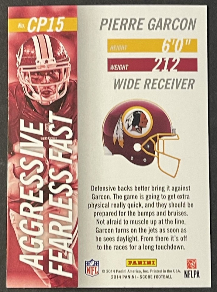 2014 Score Complete Players Redskins Football Card #CP15 Pierre Garcon ...