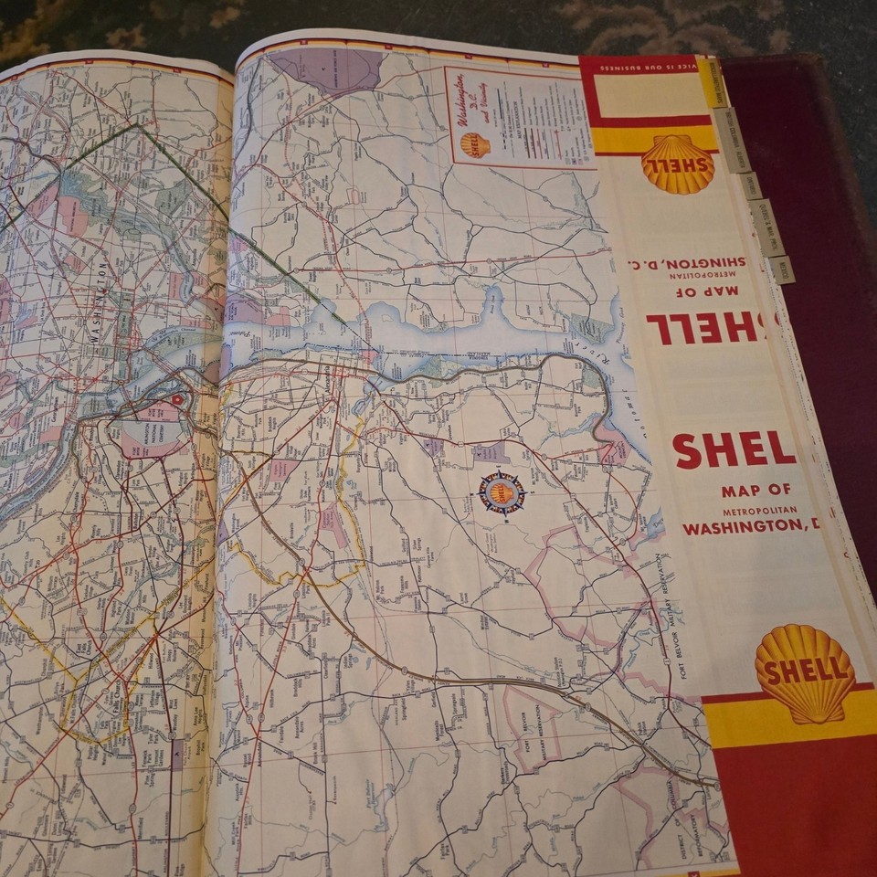 Shell Oil Co. Service Station Road Maps in Book Form for District Reps ...