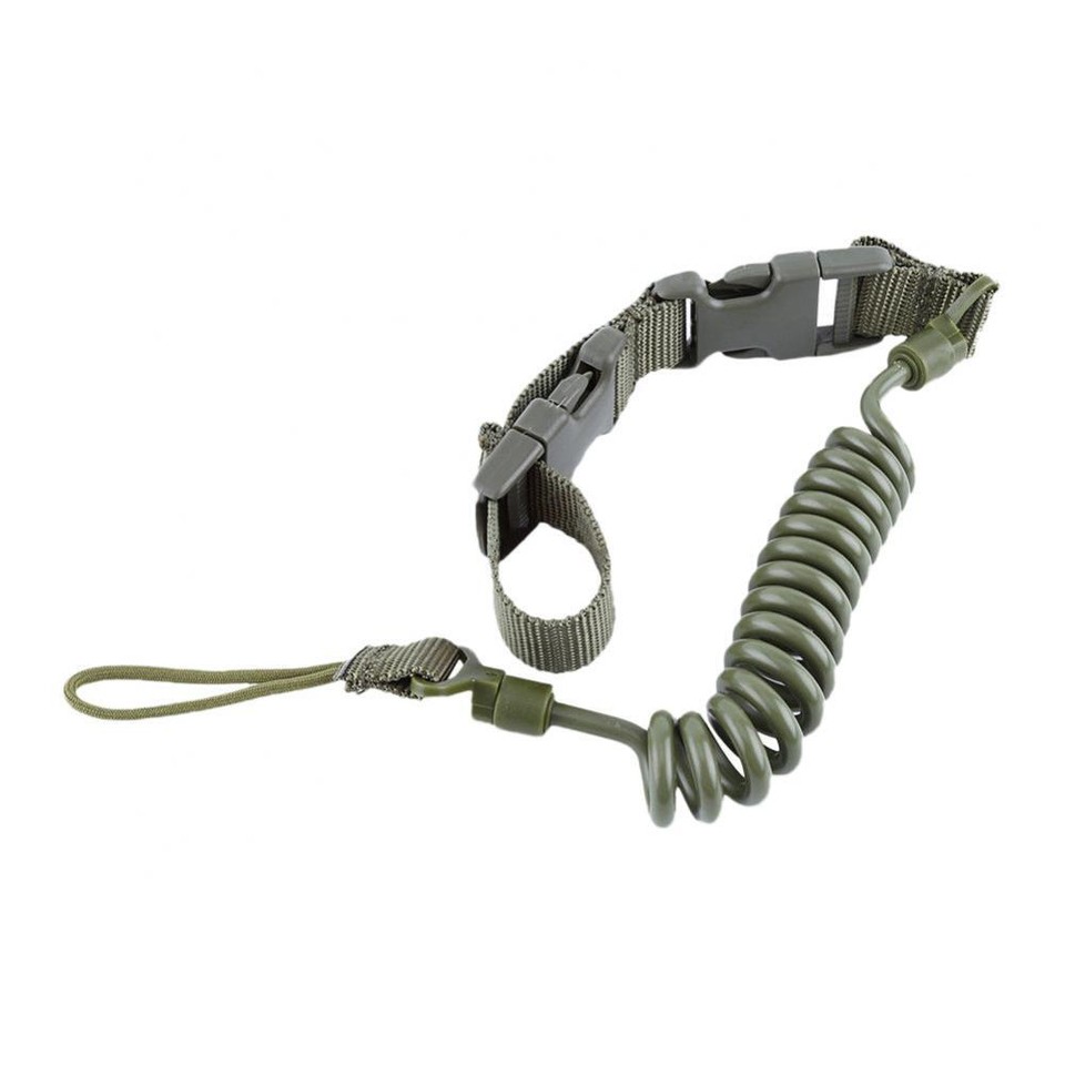 Tactical Pistol Lanyard Retention Coil Security Leash Sling with Quick ...