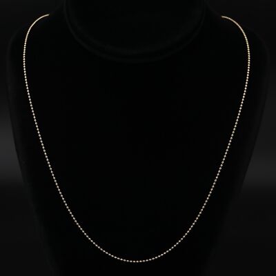 Sterling Silver - DESIGNER 2mm Ball Chain 24" Gold Necklace - 4g | eBay