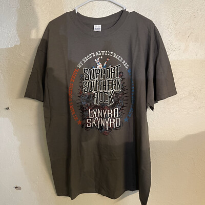 Band T-Shirt - LYNYRD SKYNYRD - Support Southern Rock Red Neck - Gray ...