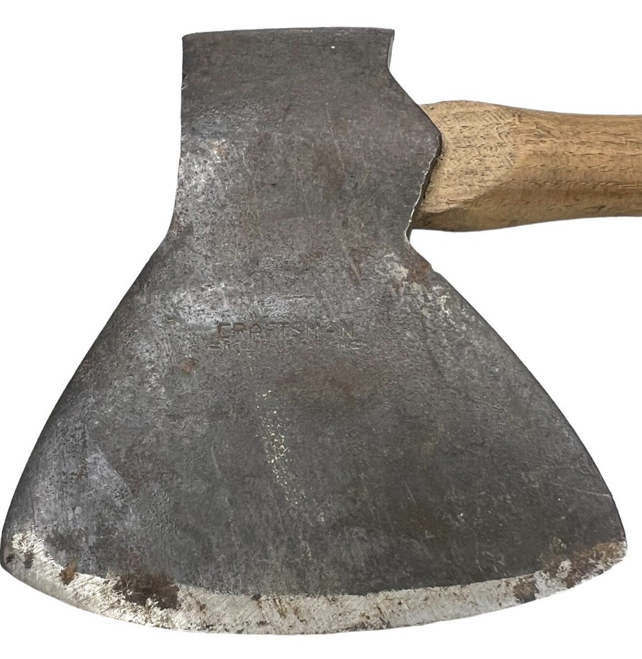 Vtg CRAFTSMAN Hatchet Broad Axe Straight Handle Marked REG TRADE MARK ...