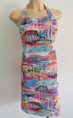 Handmade Tropical Fish Ken Done Style 100% Cotton Women's Apron | eBay ...