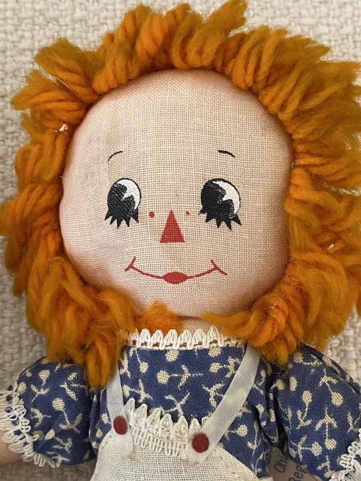 1950's Hallmark Raggedy Ann Doll 6” Yarn Hair Clothes | eBay