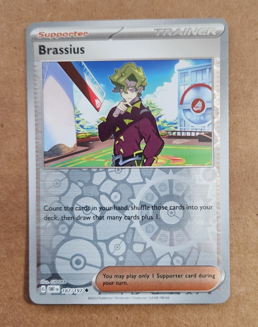 Pokemon - Brassius 187/197 - Obsidian Flames - Reverse Holo Card | eBay