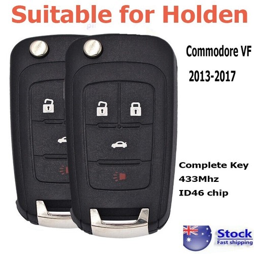2 X4B Flip Complete Remote Key Fob 433MHz for Holden Commodore VF 2013 ...