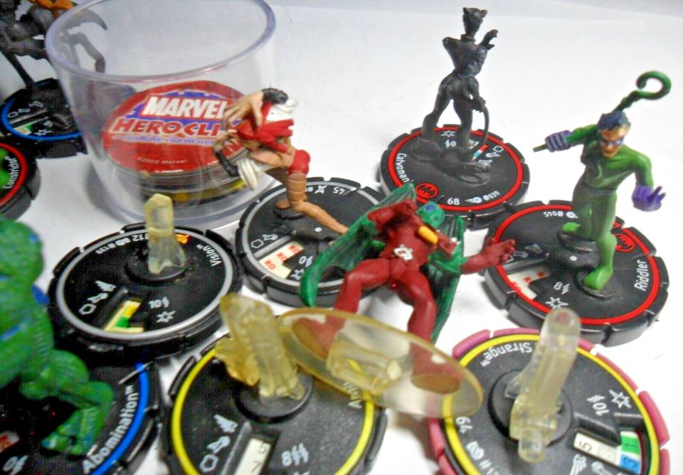 Heroclix Marvel DC Miniatures Game assorted Hulk Dr Strange Abomination ...