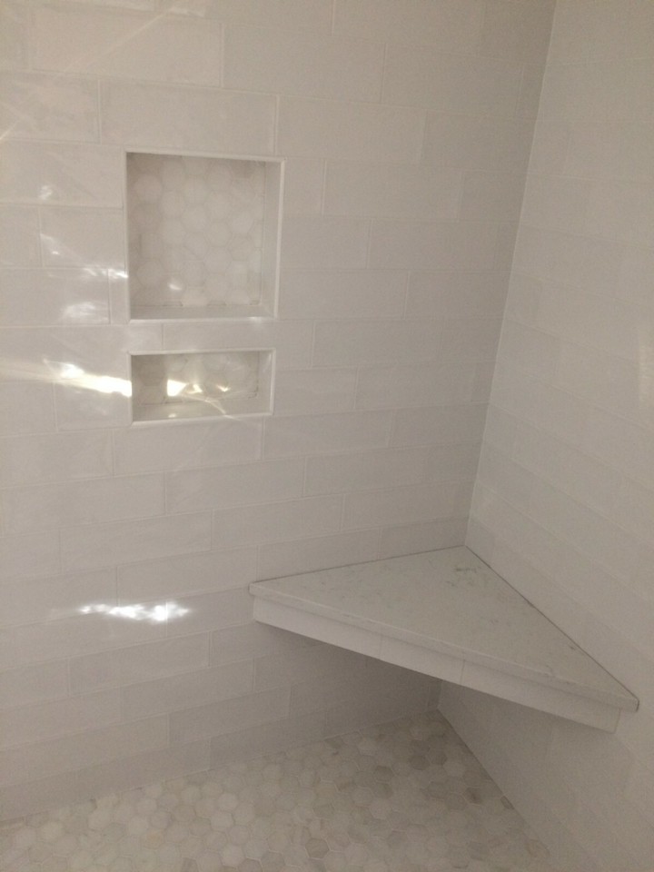 Shower Floating Bench - Schluter Kerdi-Board 2" with Stainless Steel ...