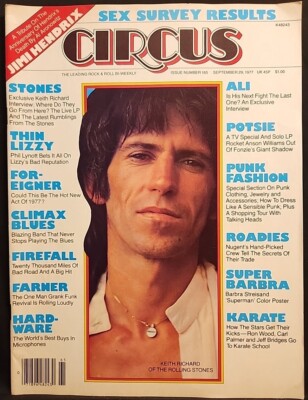 Circus Rock Magazine September 29 1977 Keith Richard Barbra Streisand ...