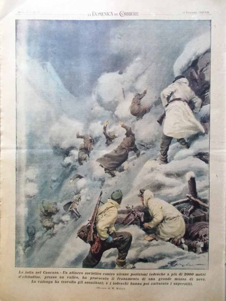 La Domenica del Corriere 13 Dicembre 1942 WW2 Filippo Pacini Colera ...