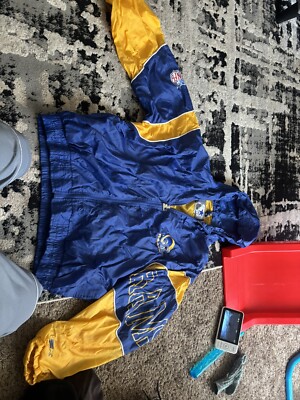 Vintage Starter Los Angeles Rams NFL Zipper Pullover Jacket Size L | eBay