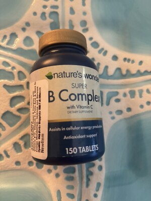 Nature's Wonder Super B Complex with Vitamin C, B12, & Folic Acid 150 ...