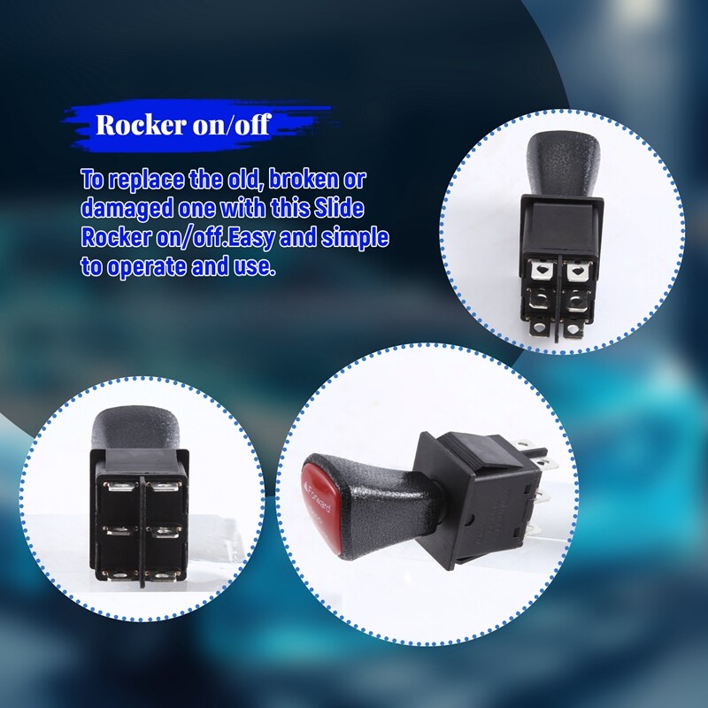 Forward-Stop-Back DPDT 6Pin Latching Slide Rocker Switch KCD4-604-6P ...