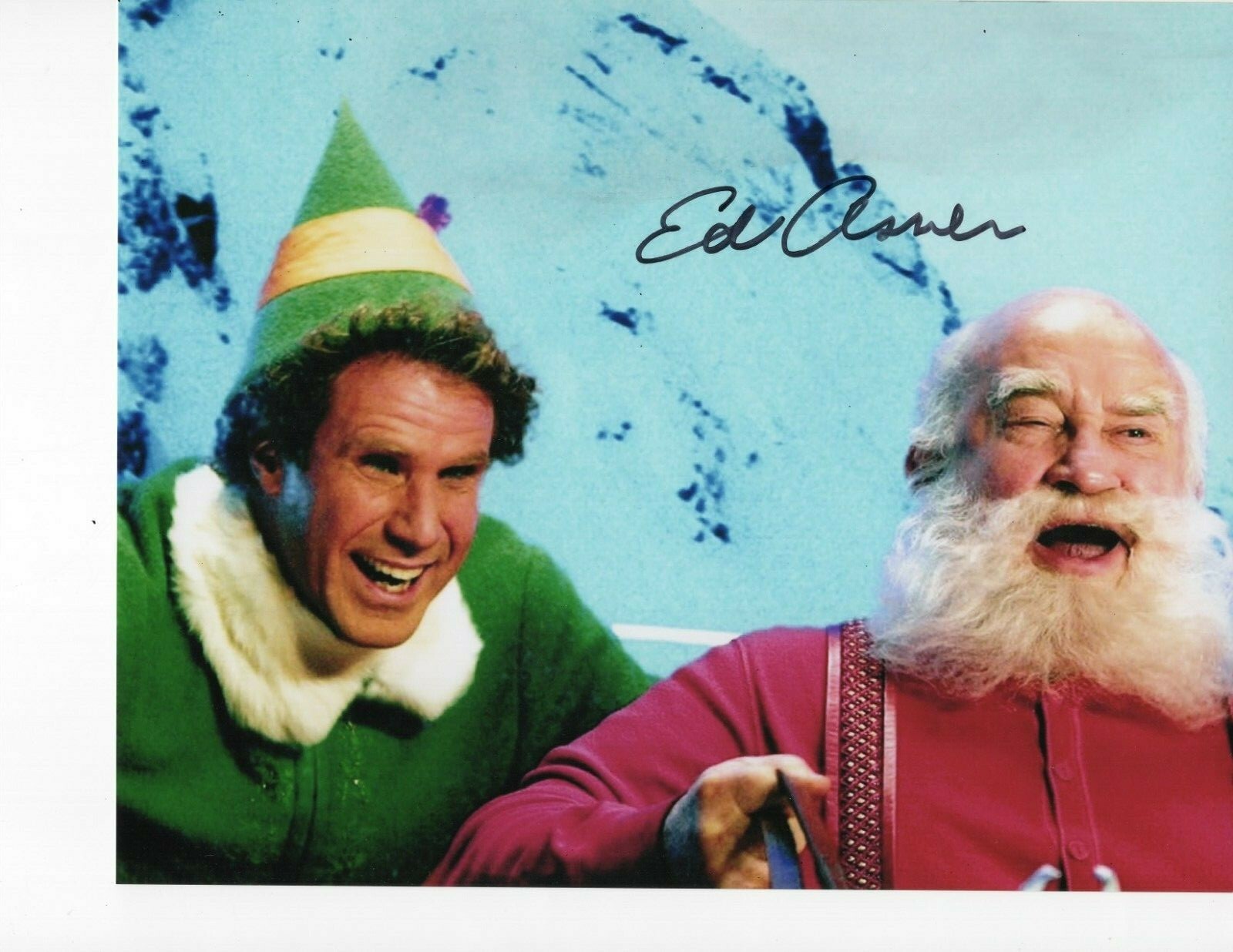ELF ED ASNER SIGNED SANTA CLAUS IN SLED 8X10 | eBay