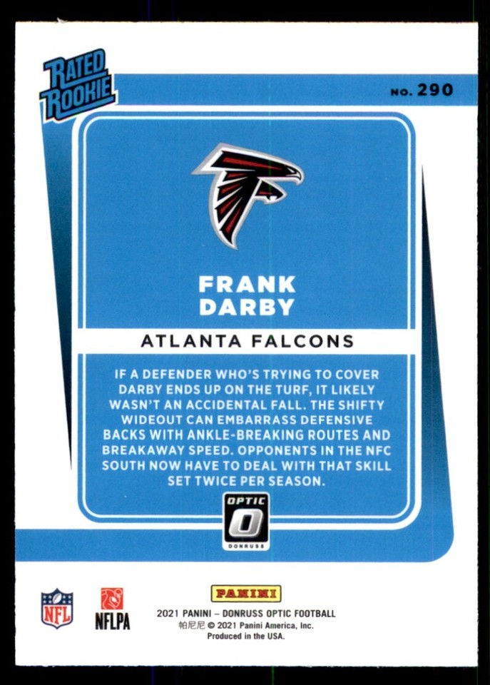 2021 Donruss Optic Frank Darby Rookie Atlanta Falcons #290 | eBay