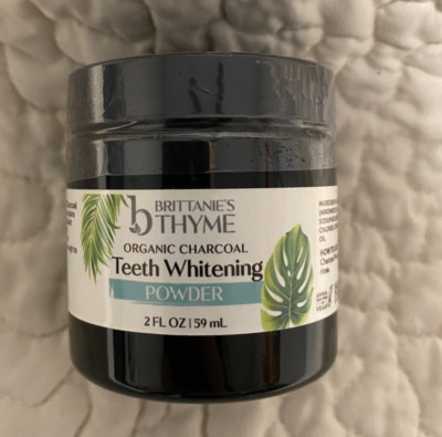 Brittane's Thyme Organic Charcoal Teeth Whitening Powder 2 fl oz/159 ml ...