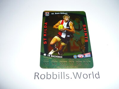 * TEAMCOACH 2011 FOOTY CARDS * GOLD CARD - 44 SAM GILBERT - SAINTS * | eBay