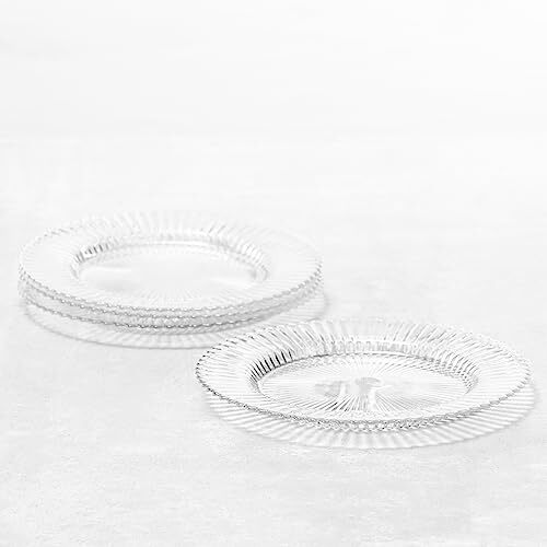 Archie Glass Dinner Plate Set Of 4 10.6 Inch Clear 646292436945| eBay