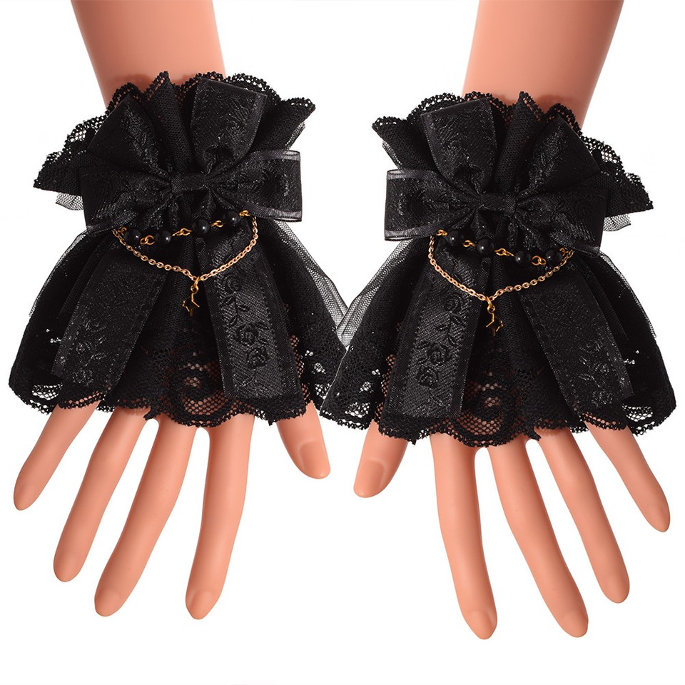 Victorian Cuffs for Women Wrist Cuffs with Tulle Gothic Sweet Lolita ...