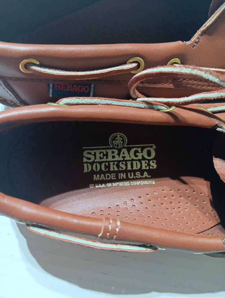 Sebago Dockside Womens 10 Brown Leather Moc Toe Boat Deck Vintage Shoe ...