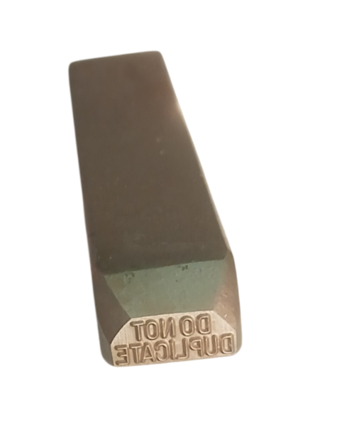 EverStamp #106 DO NOT DUPLICATE Stamp 2 line Key Punch Stamping Tool H ...