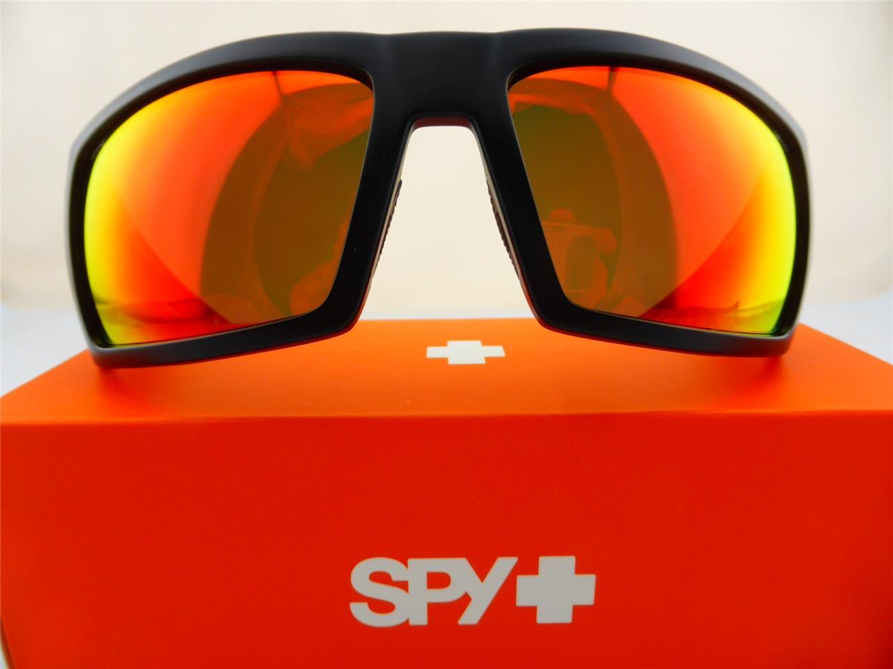Spy Sunglasses REBAR ANSI Matte Black - Happy Bronze Red Spectra Mirror ...