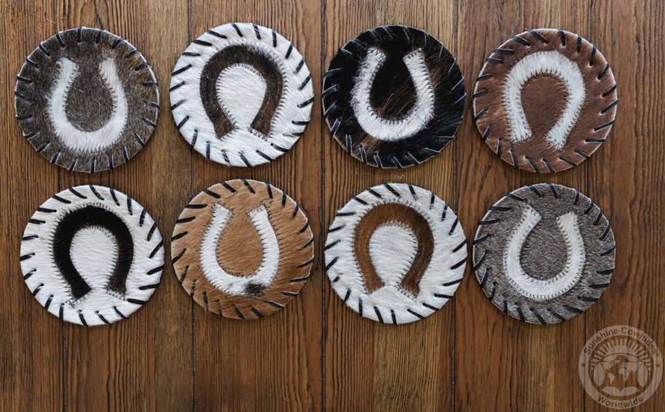Cowhide Coaster Horseshoe - UNIT | eBay