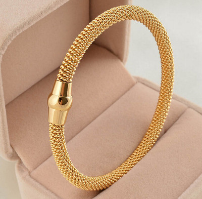 XMAS Gift Magnetic Stainless steel Spring cable Mesh Chain Bracelet ...
