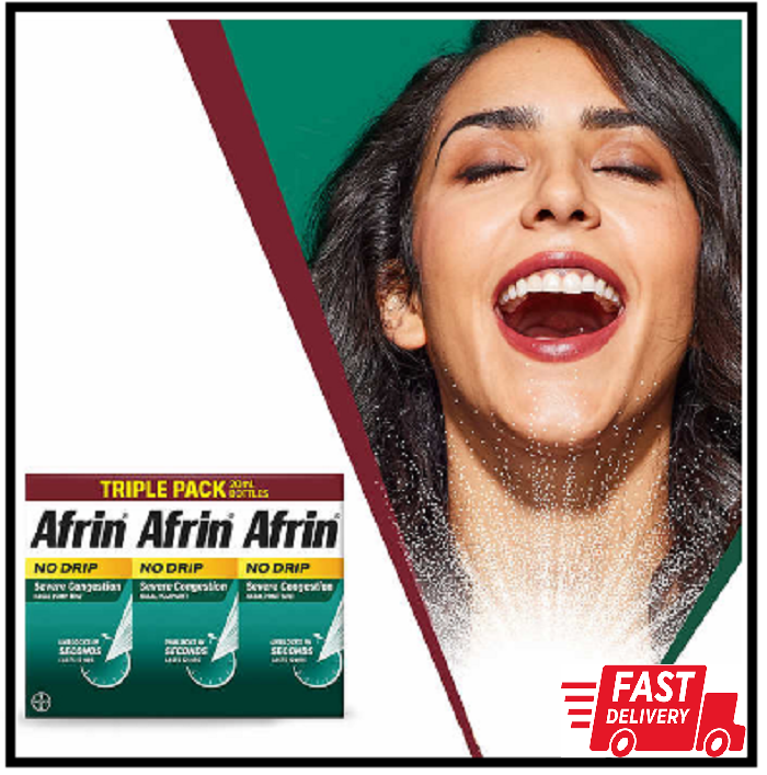Afrin No Drip Severe Congestion 12 Hour Nasal Pump Mist, 60 mL 41100809445| eBay
