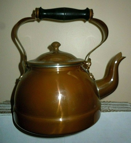 Vintage B & M Douro of Portugal Copper Tea Kettle Pot Gooseneck Tin ...