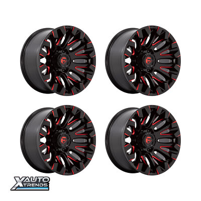 Fuel Off-Road D829 Quake Gloss Black Milled Red Tint 20X10 8X165.1 ...