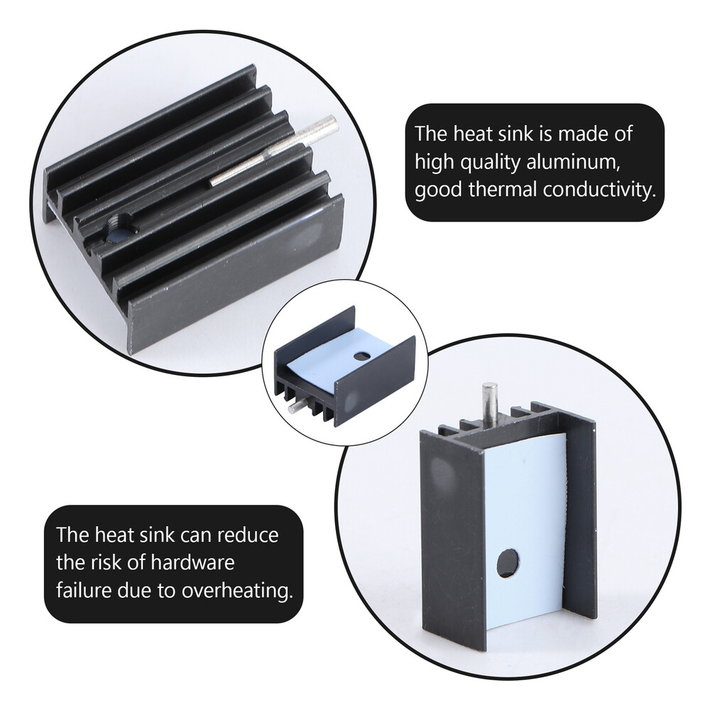 10pcs Transistor Heat Sink Aluminum Heat Sink for TO-220 Transistor ...