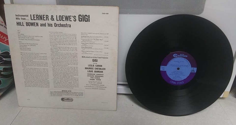 Lerner &Lowe's GIGI Hill Bowen and His Orchestra Vinyl RCA Camden 33rpm ...