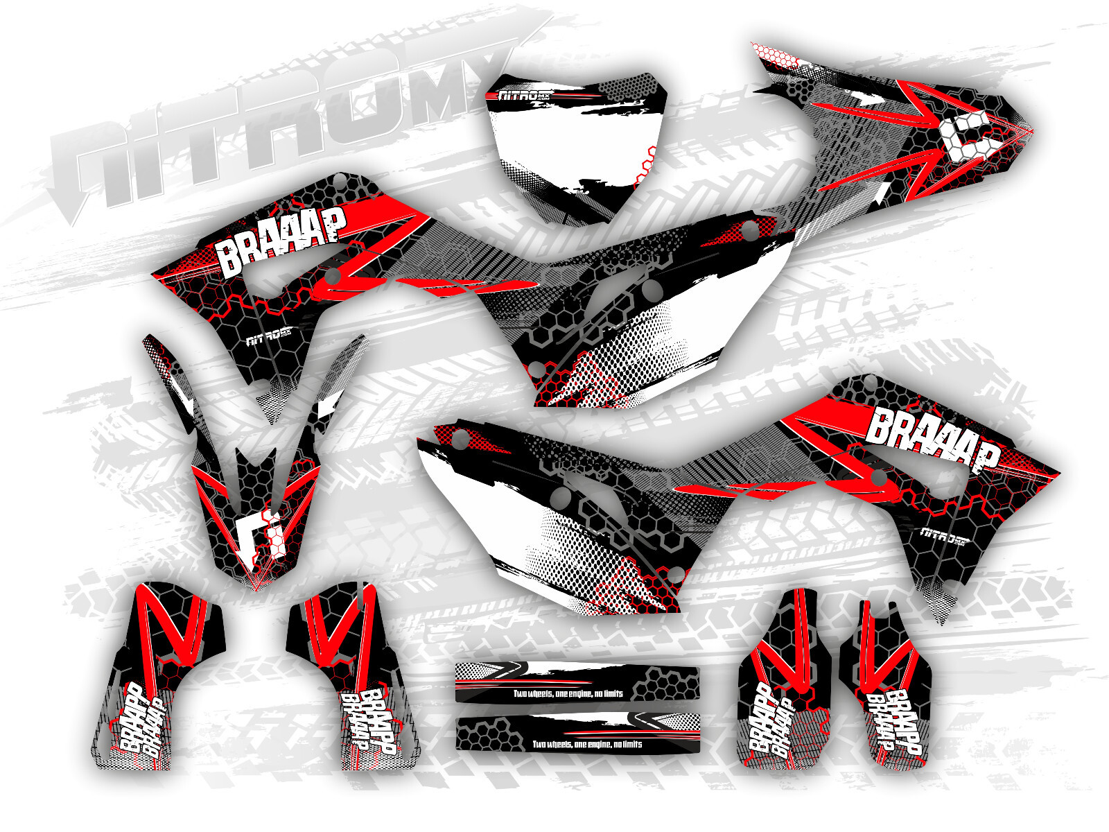 Graphics Kit fits Honda CRF 250 R CRF 250R 2018 2019 2020 2021 Decals ...