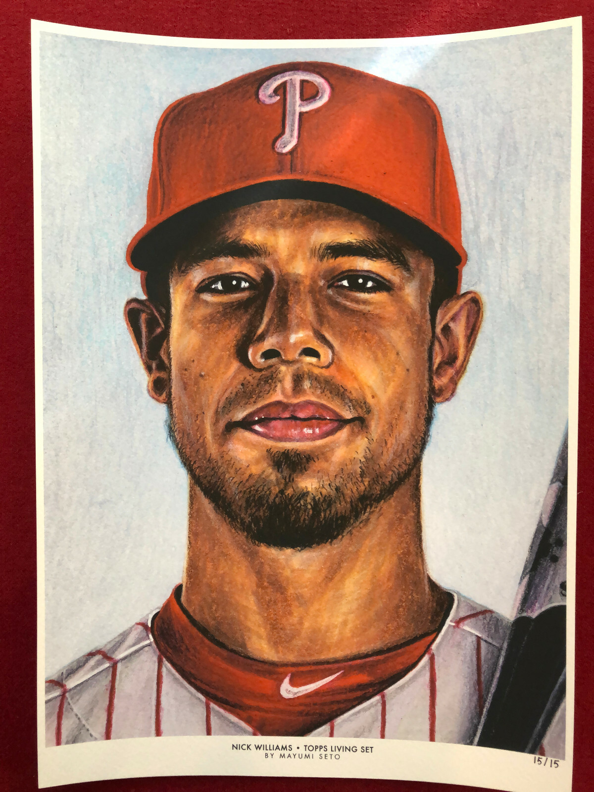Nick Williams Phillies 2018 Topps Living 10x14 Fine Art Print Mayumi ...