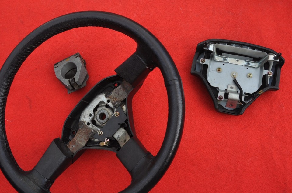 JDM Toyota Genuine AW11 MR2 Steering Wheel Black Leather oem MR-2 | eBay