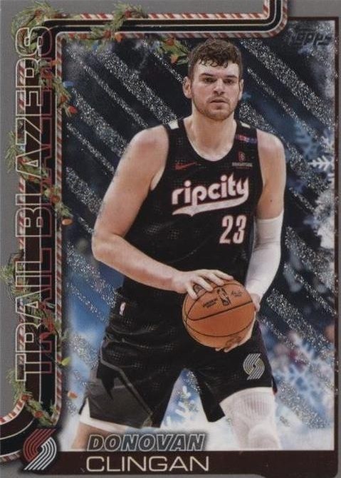 2025-26 Topps Holiday - Donovan Clingan #H100 Holiday Silver Glitter ...