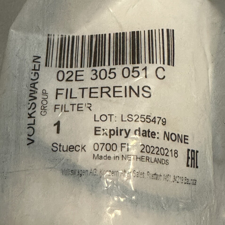 Genuine Volkswagen Audi - DSG Transmission Filter - 02E305051c | eBay